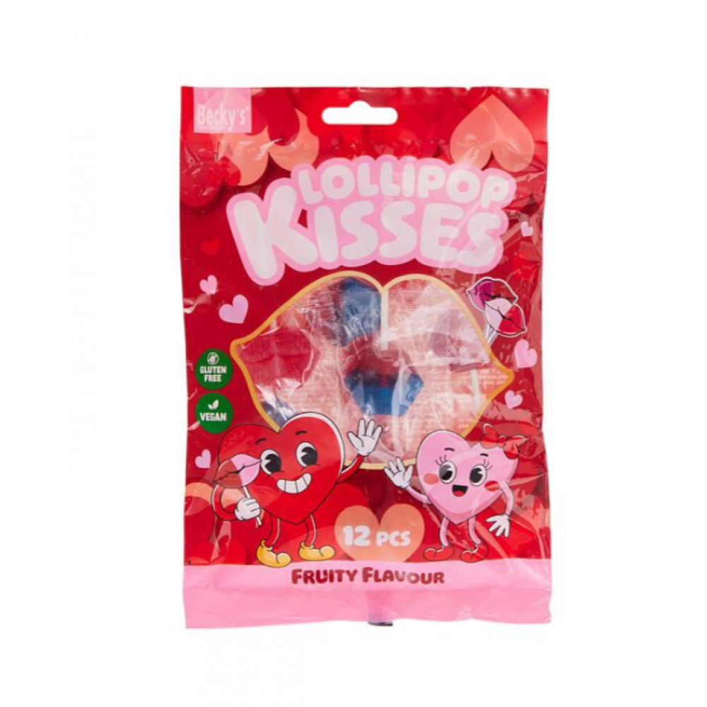 Karameles uz kociņa LILLIPOP KISSES 96g